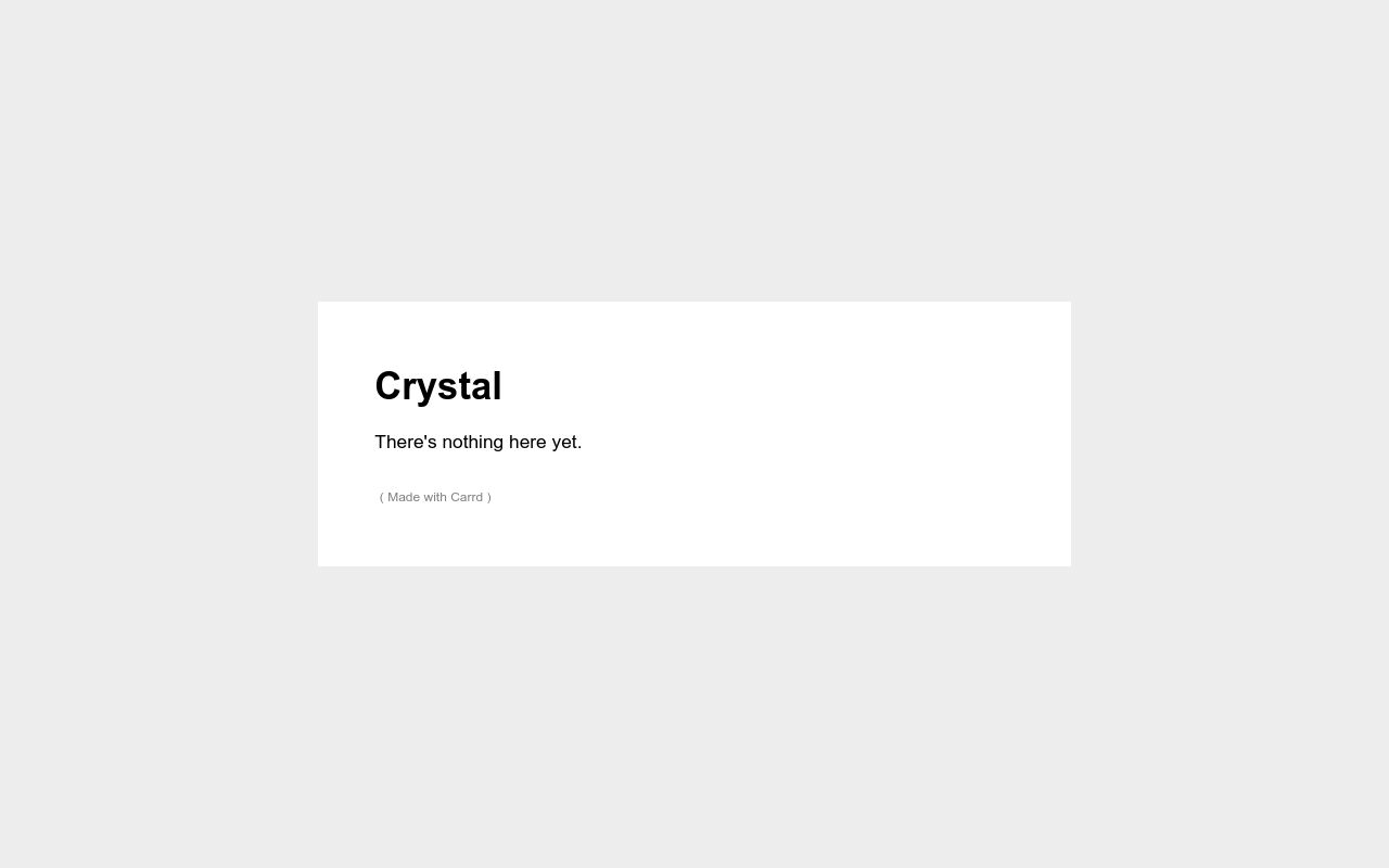 Crystal's Carrd